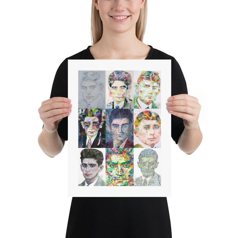 Nine Times FRANZ KAFKA Collage POSTER Painting Various - Etsy