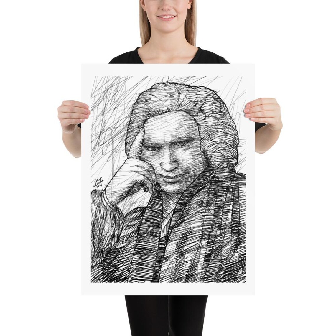 LAWRENCE STERNE Ink Portrait - POSTER - Various Available Sizes! Art ...