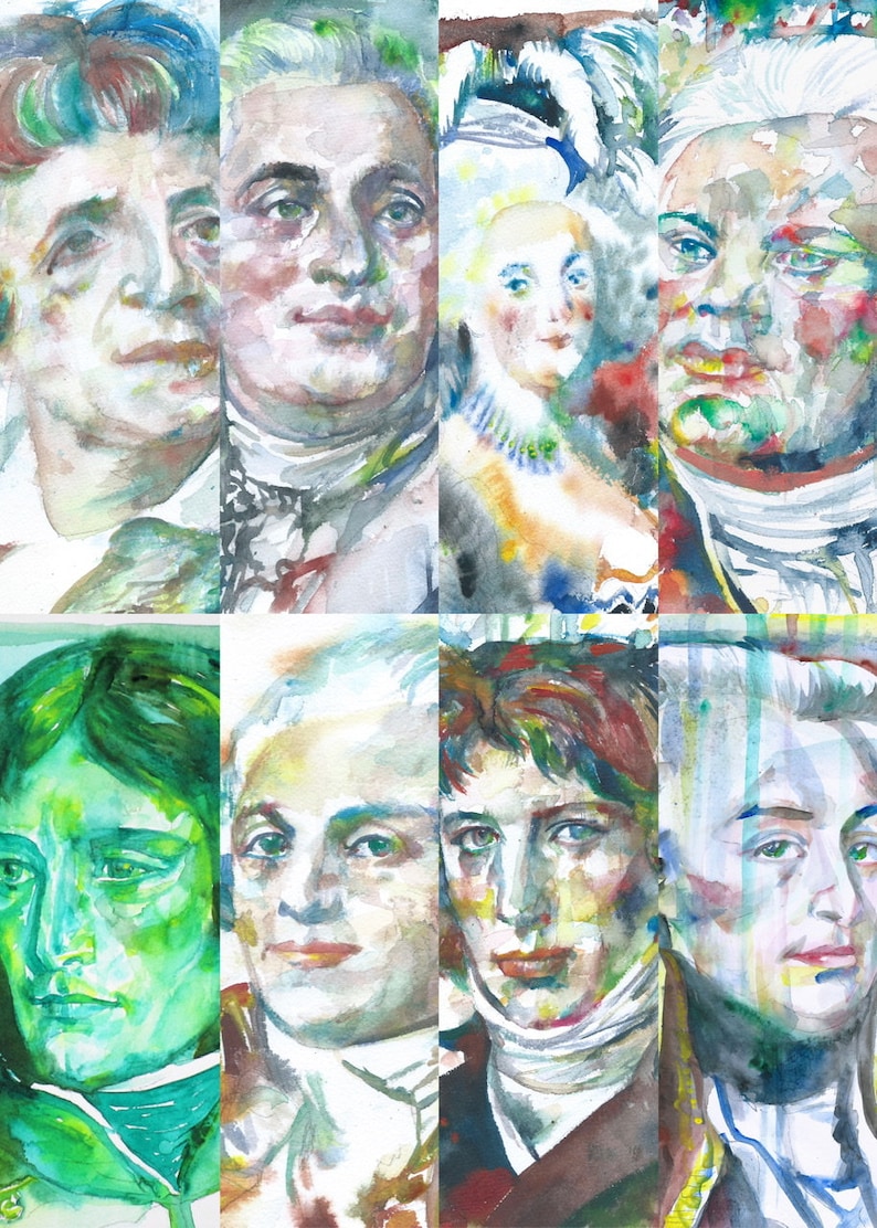 The FRENCH REVOLUTION in Eight PORTRAITS - Collage Poster Painting ...