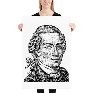 IMMANUEL KANT Ink Portrait - POSTER - Various Sizes Available! Art ...