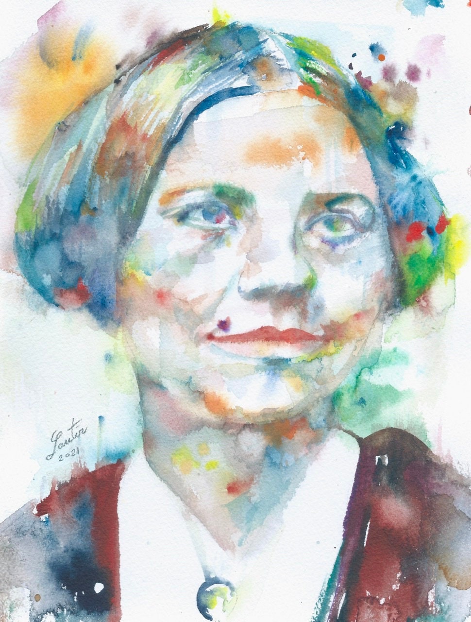 LUCY STONE Watercolor Portrait - POSTER - Various Sizes Available! - Etsy