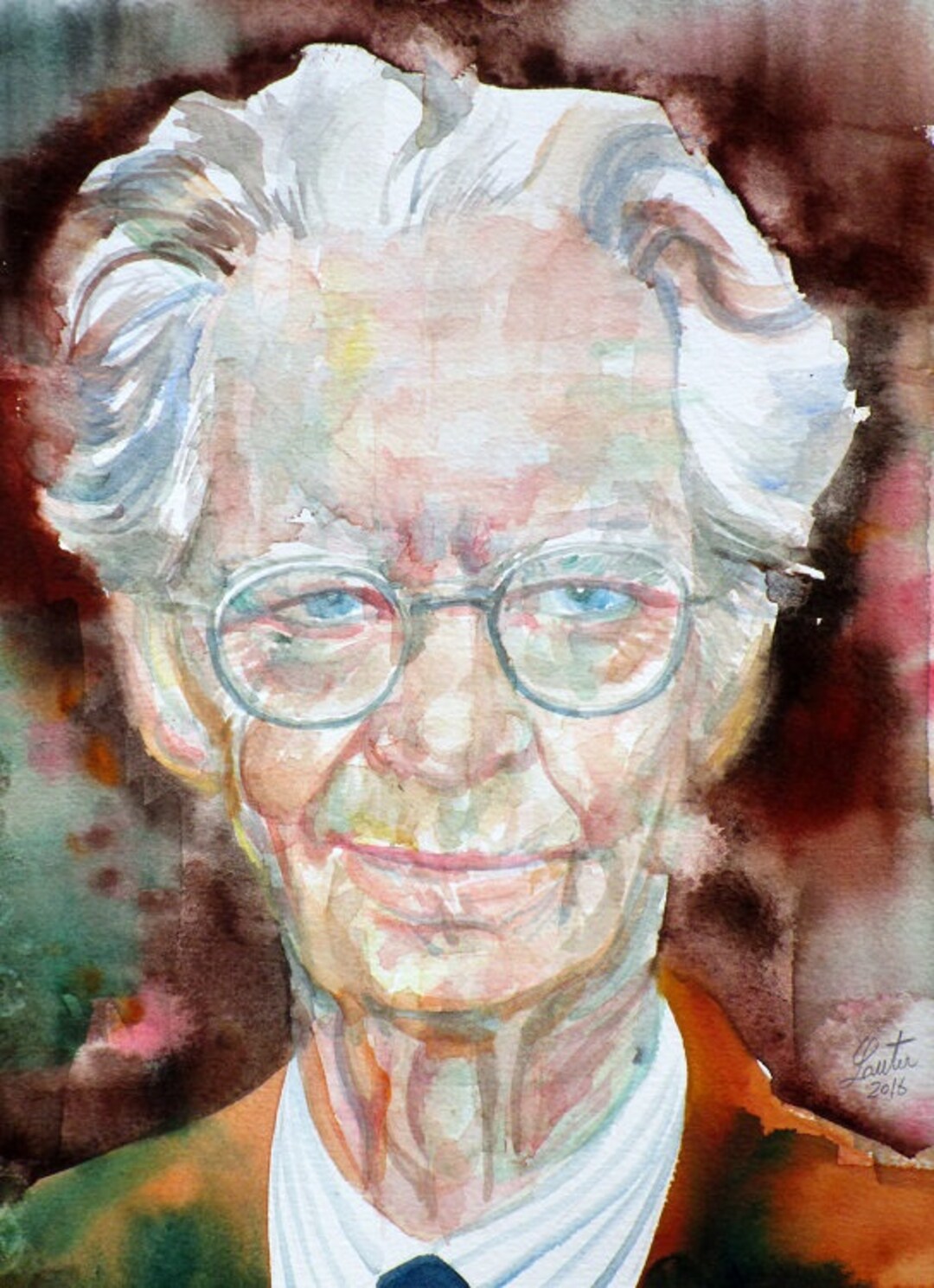 B. F. SKINNER Watercolor Portrait - Poster - Various Sizes! Art Print ...