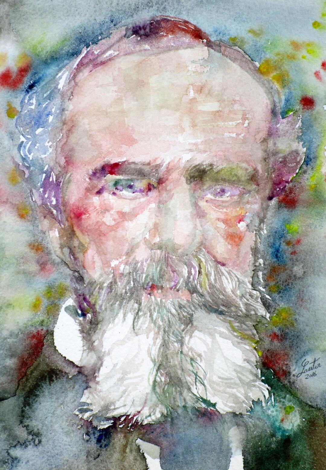 WILLIAM JAMES Watercolor Portrait - POSTER - Various Sizes Available ...
