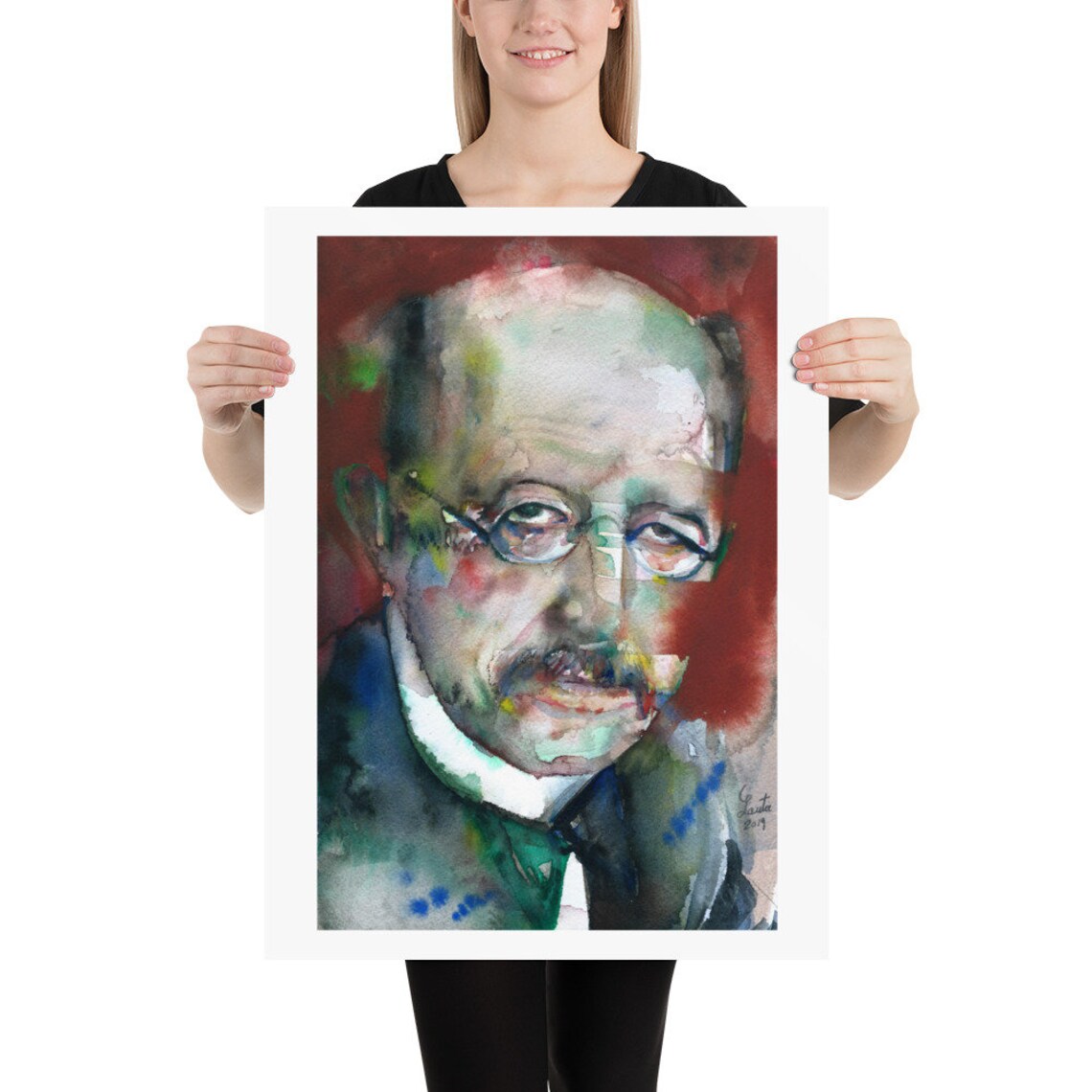 MAX PLANCK Watercolor Portrait POSTER Various Sizes - Etsy