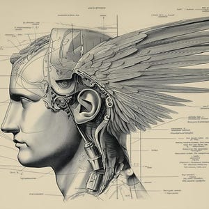 Printable - Mechanical Angel Anatomical Study - Digital Download ...