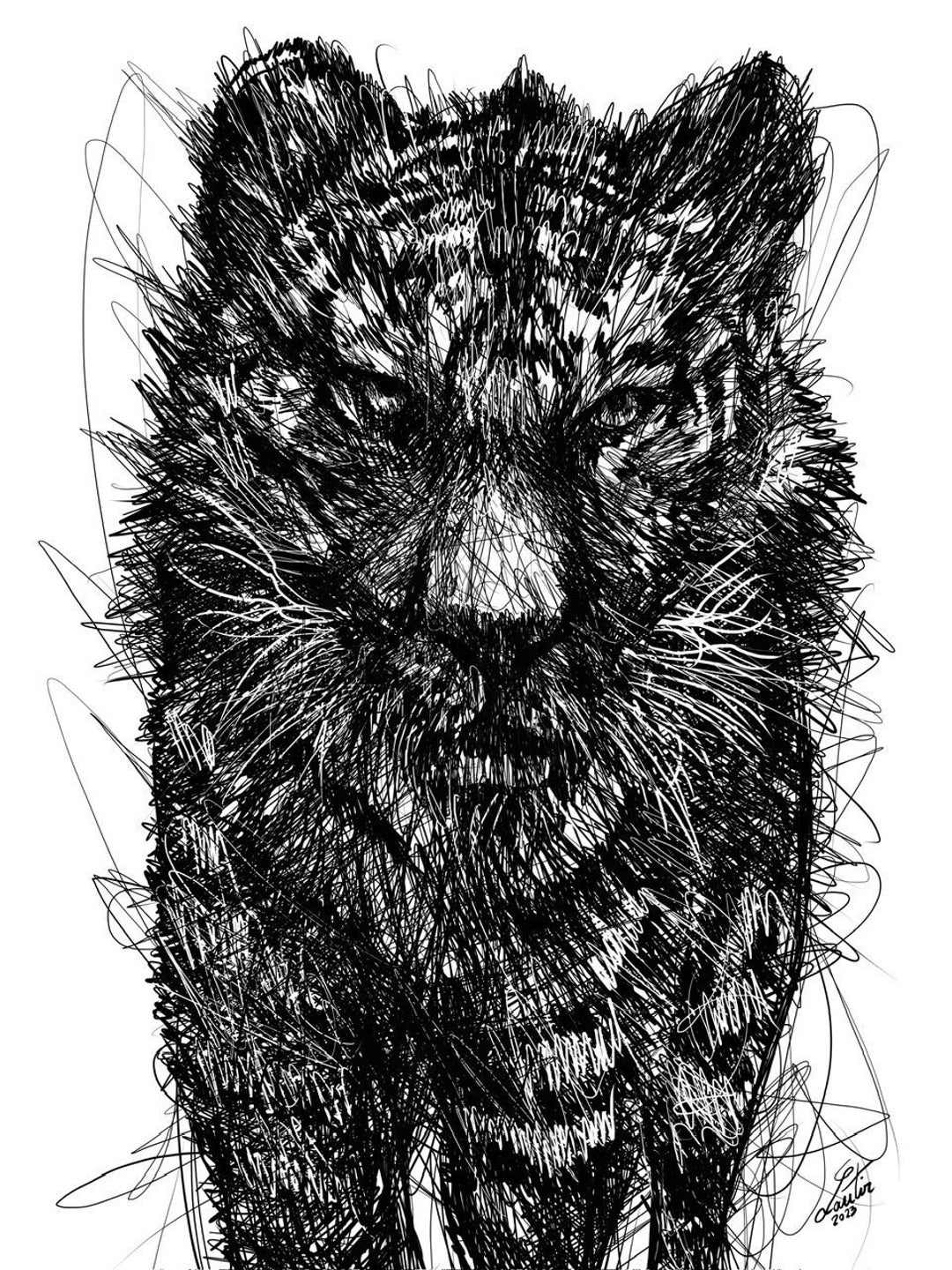 TIGER Ink Painting - POSTER - Various Sizes Available! Art Print ...