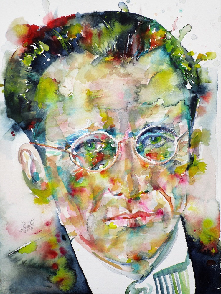 ERWIN SCHRODINGER Watercolor Portrait POSTER Various Sizes - Etsy