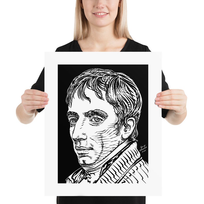 WILLIAM WORDSWORTH Ink Portrait - POSTER - Various Sizes Available! Art ...