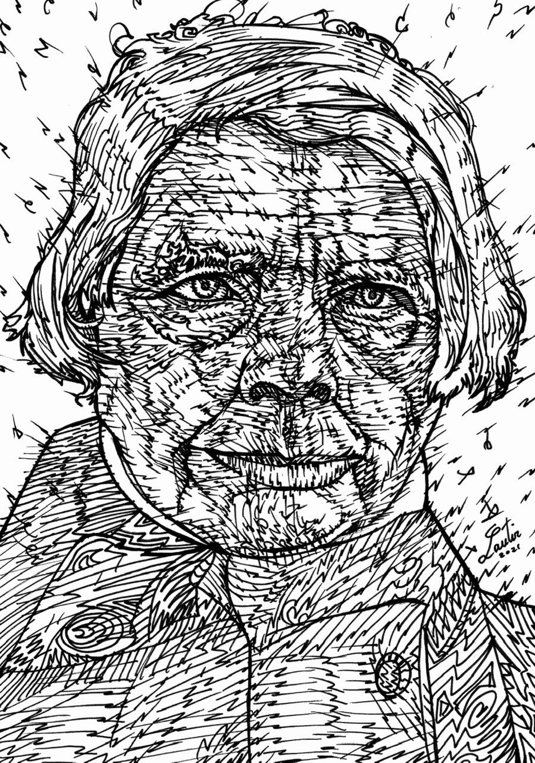 FRIEDRICH SCHELLING Ink Portrait - POSTER - Various Sizes ! Art Print ...