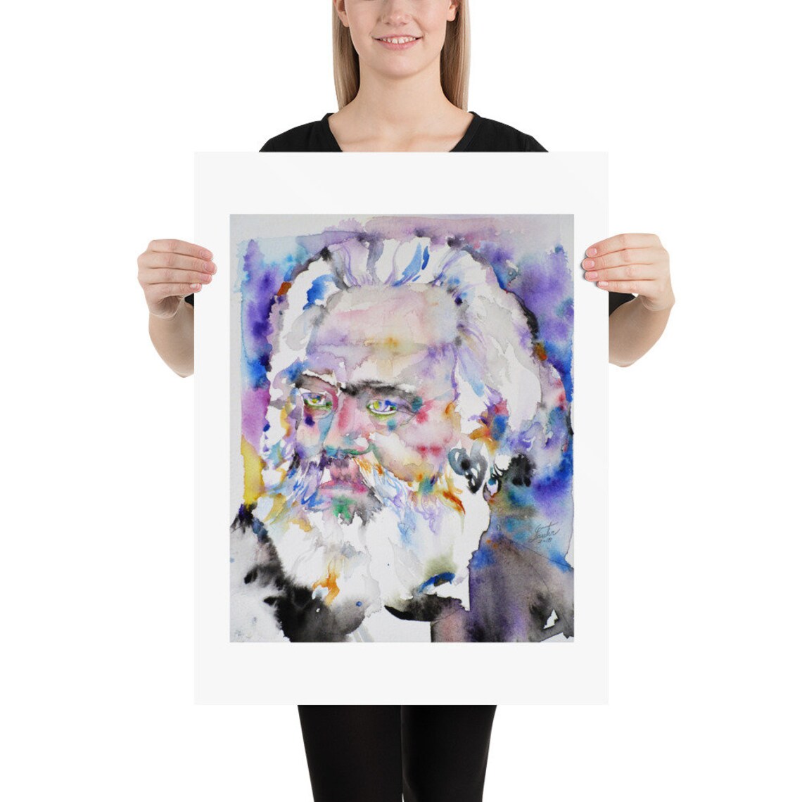 KARL MARX Watercolor Portrait POSTER Various Sizes Art - Etsy
