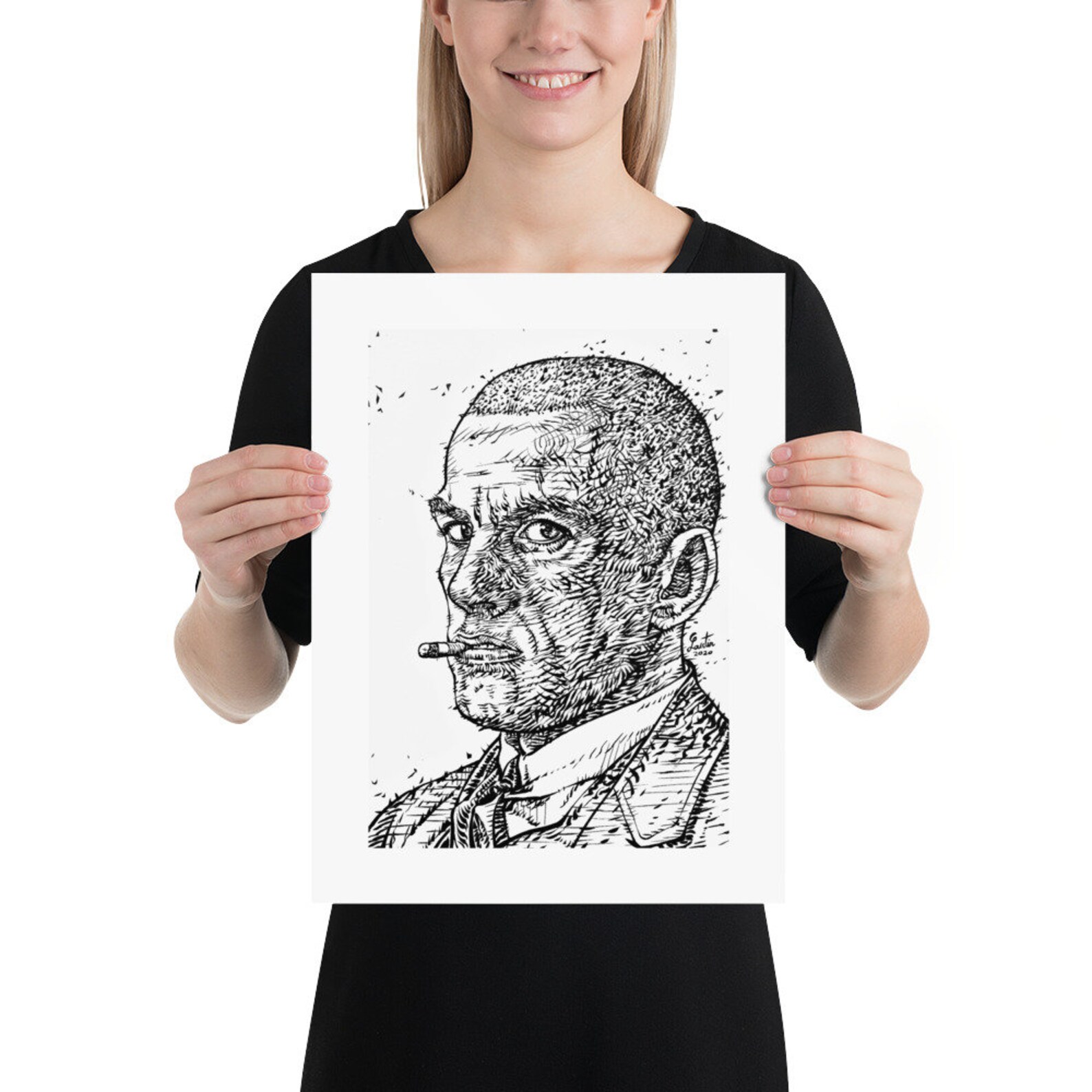 VLADIMIR MAYAKOVSKY Ink Portrait POSTER Various Sizes Art Print ...