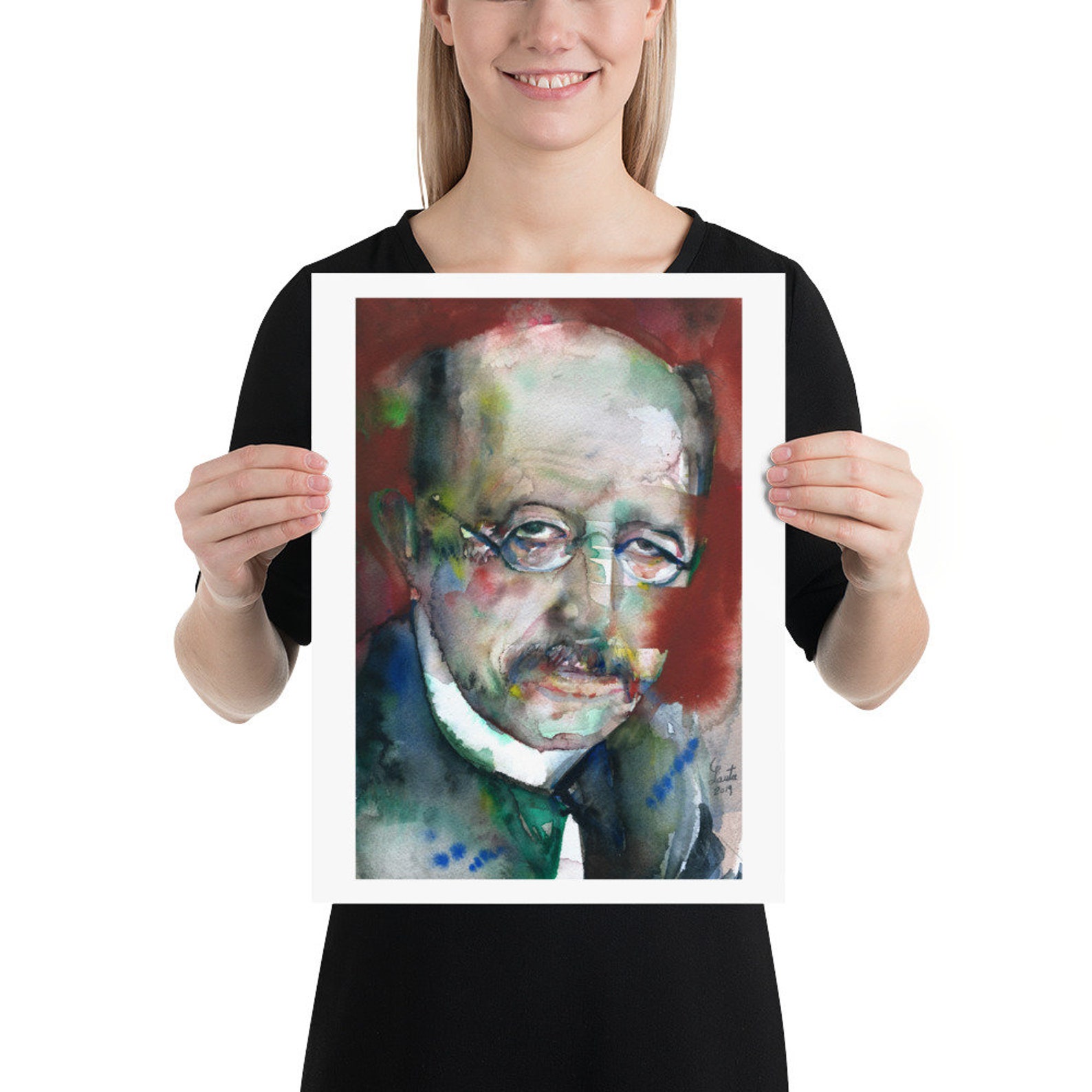 MAX PLANCK Watercolor Portrait POSTER Various Sizes - Etsy
