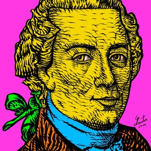 IMMANUEL KANT Ink and Acrylic Portrait - POSTER - Various Sizes ...