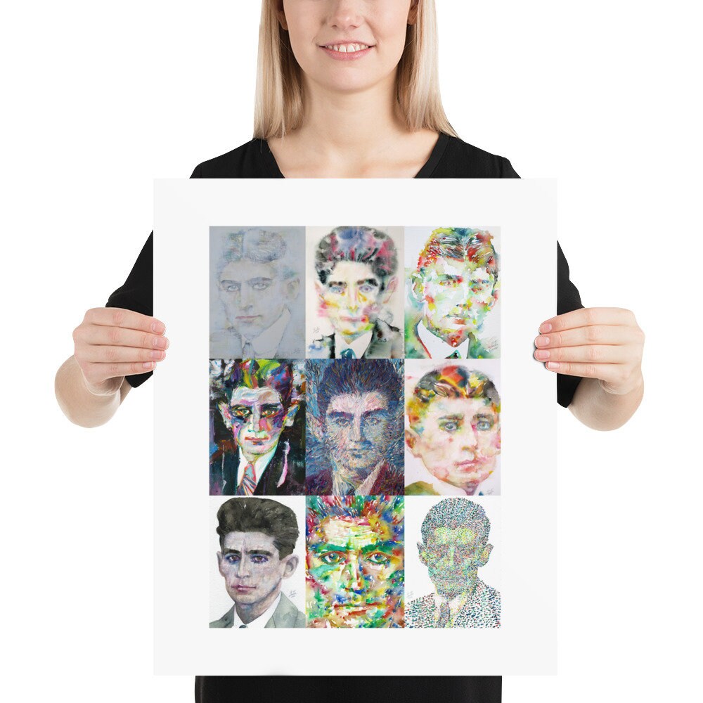 Nine Times FRANZ KAFKA - Collage POSTER Painting - Various Sizes ! Art ...