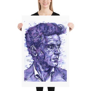 LUDWIG WITTGENSTEIN Watercolor & Ink Portrait - POSTER -various Sizes ...