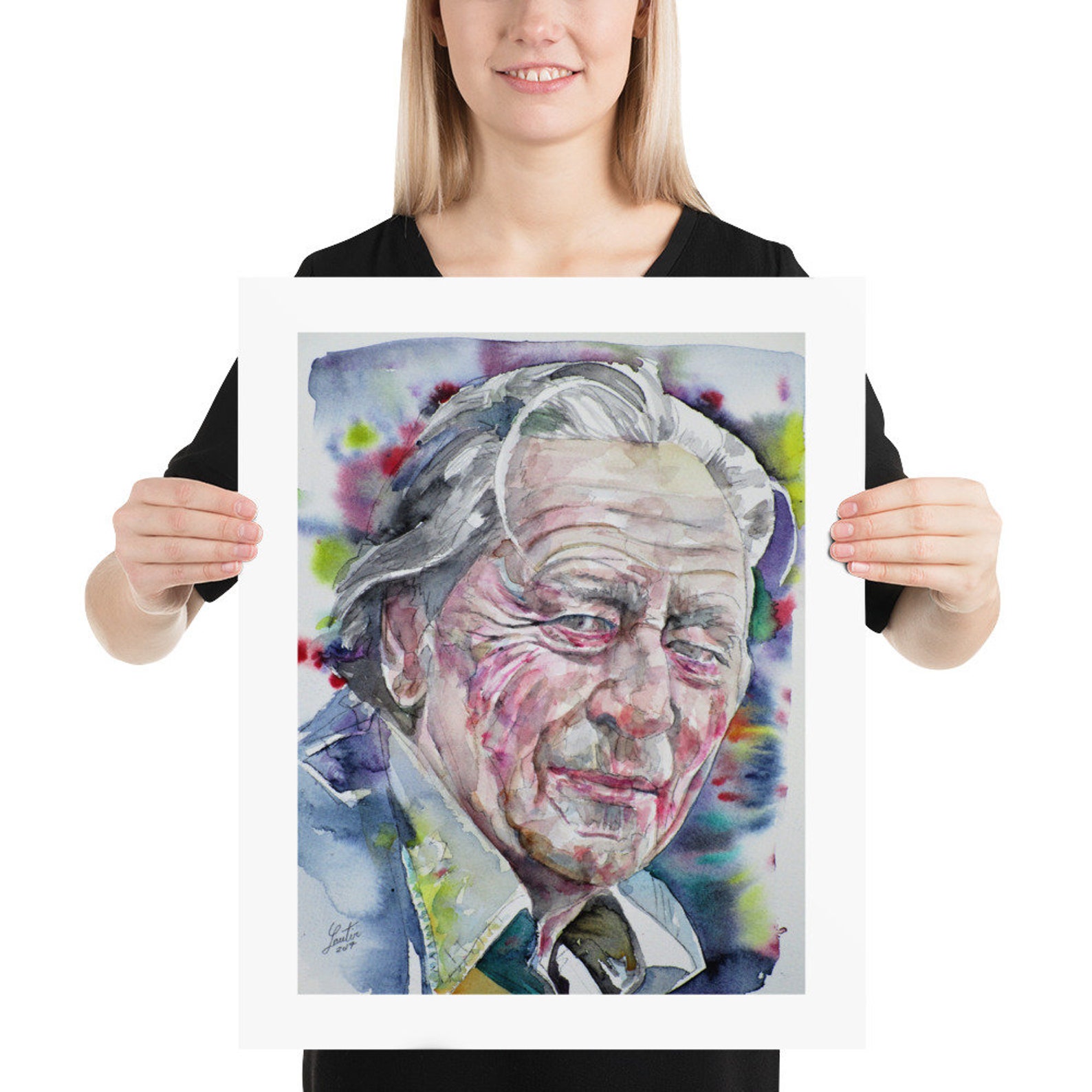 GREGORY BATESON watercolor portrait POSTER various sizes | Etsy