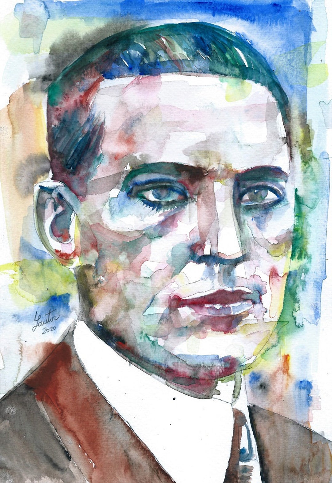 LEV VYGOTSKY Watercolor Portrait - POSTER - Various Sizes Available ...