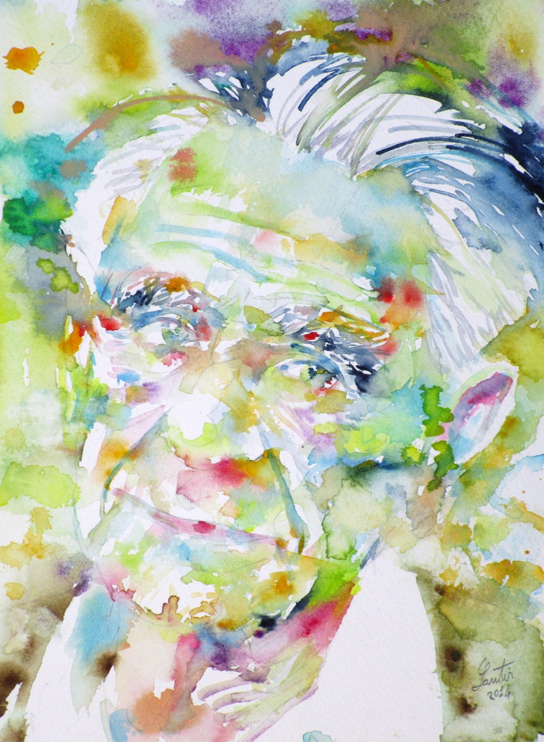 KARL POPPER Watercolor Portrait - POSTER - Various Sizes Available! Art ...