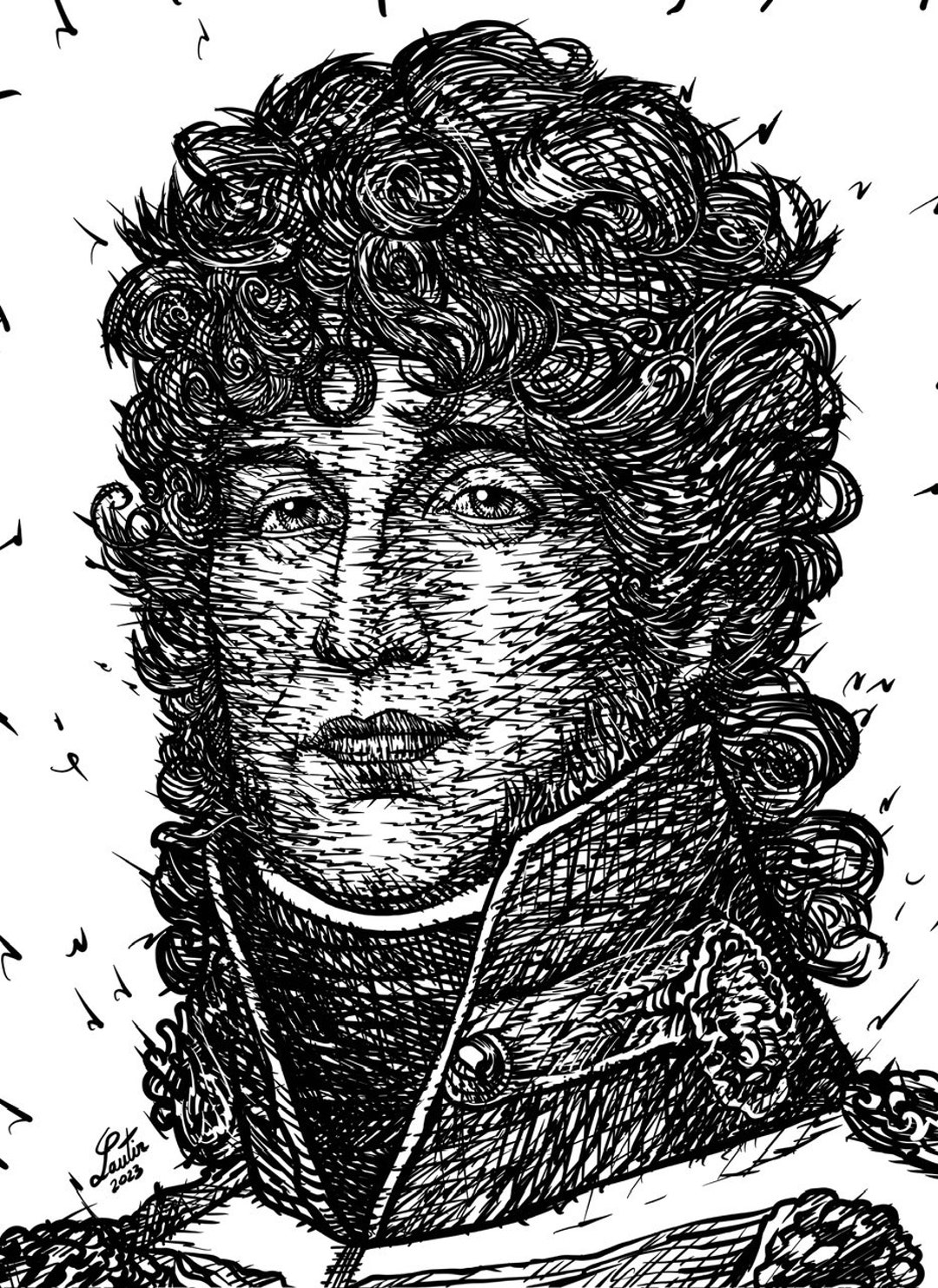 JOACHIM MURAT Ink Portrait - POSTER - Various Sizes Available! Art ...