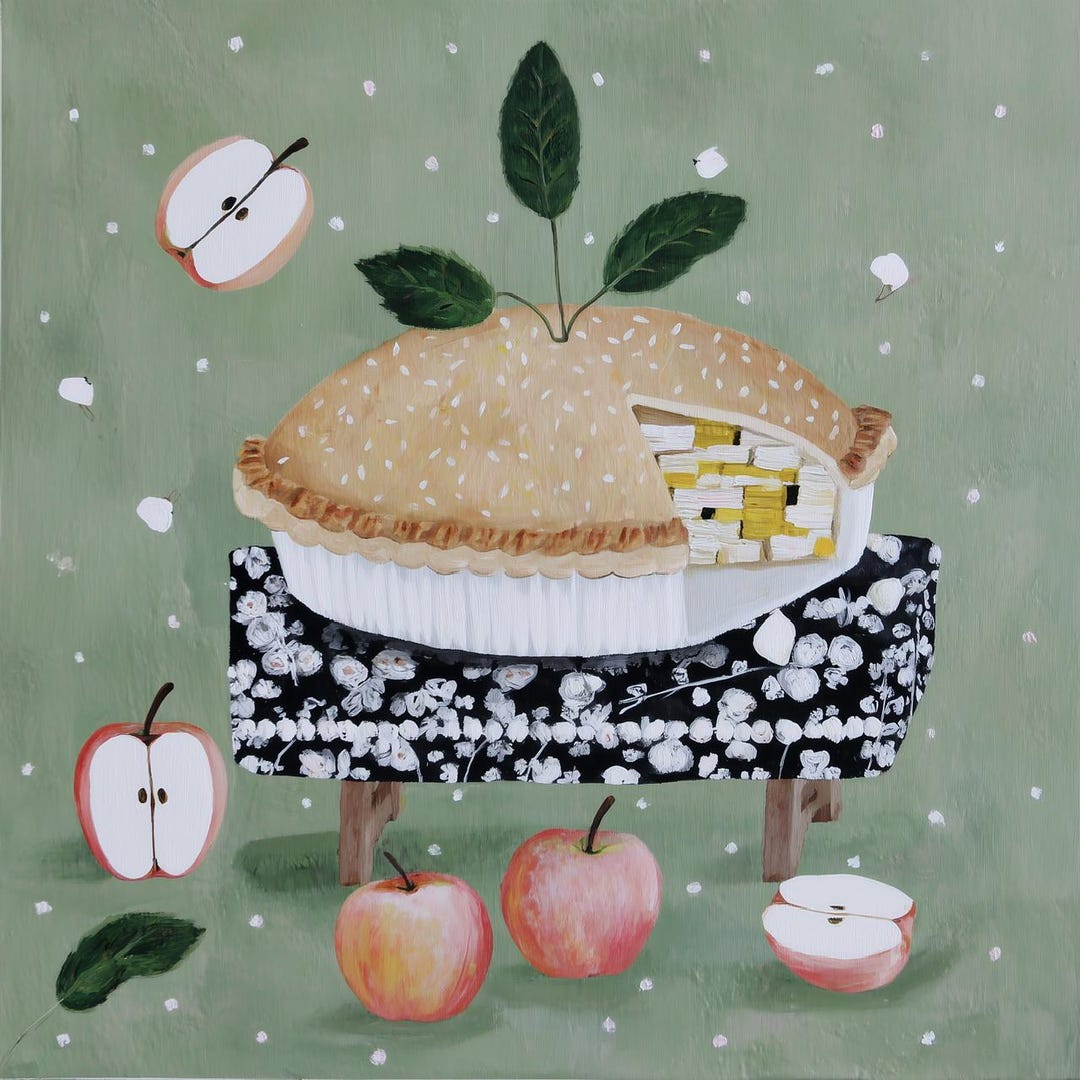 Charming Sliced Apple Pie , Posters, Poster Print, Wall Art Decor ...