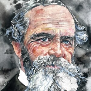WILLIAM JAMES Watercolor Portrait - POSTER - Various Sizes! Art Print ...