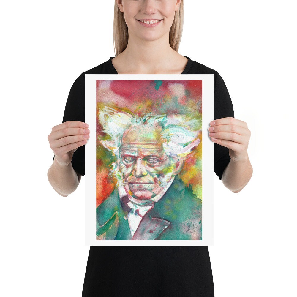 ARTHUR SCHOPENHAUER Watercolor Portrait POSTER Various - Etsy