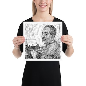 LANGSTON HUGHES Ink Portrait - POSTER - Various Sizes Available! Art ...