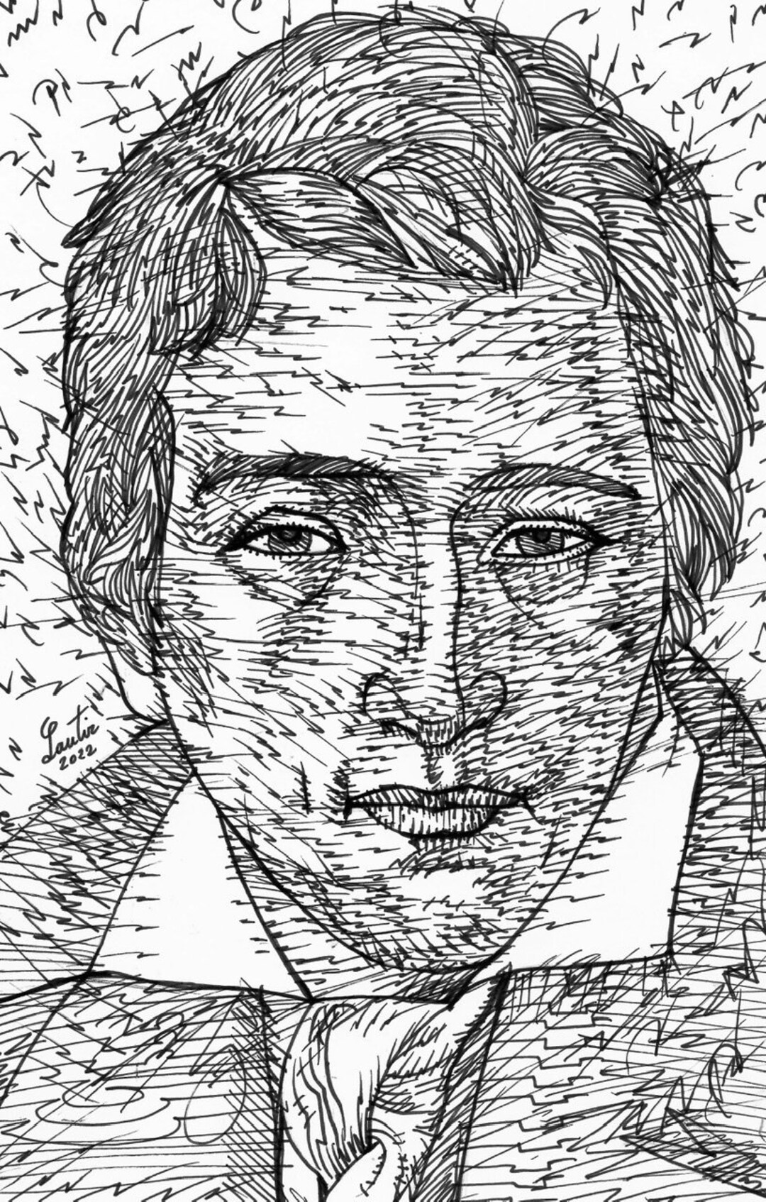 HEINRICH HEINE Ink Portrait - POSTER - Various Sizes Available! Art ...