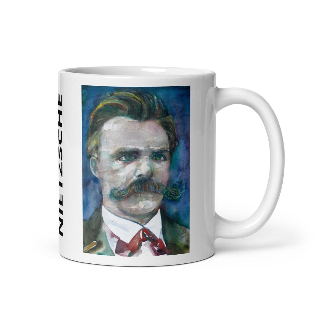 MUG - FRIEDRICH NIETZSCHE Watercolor Portrait -various Sizes! White ...