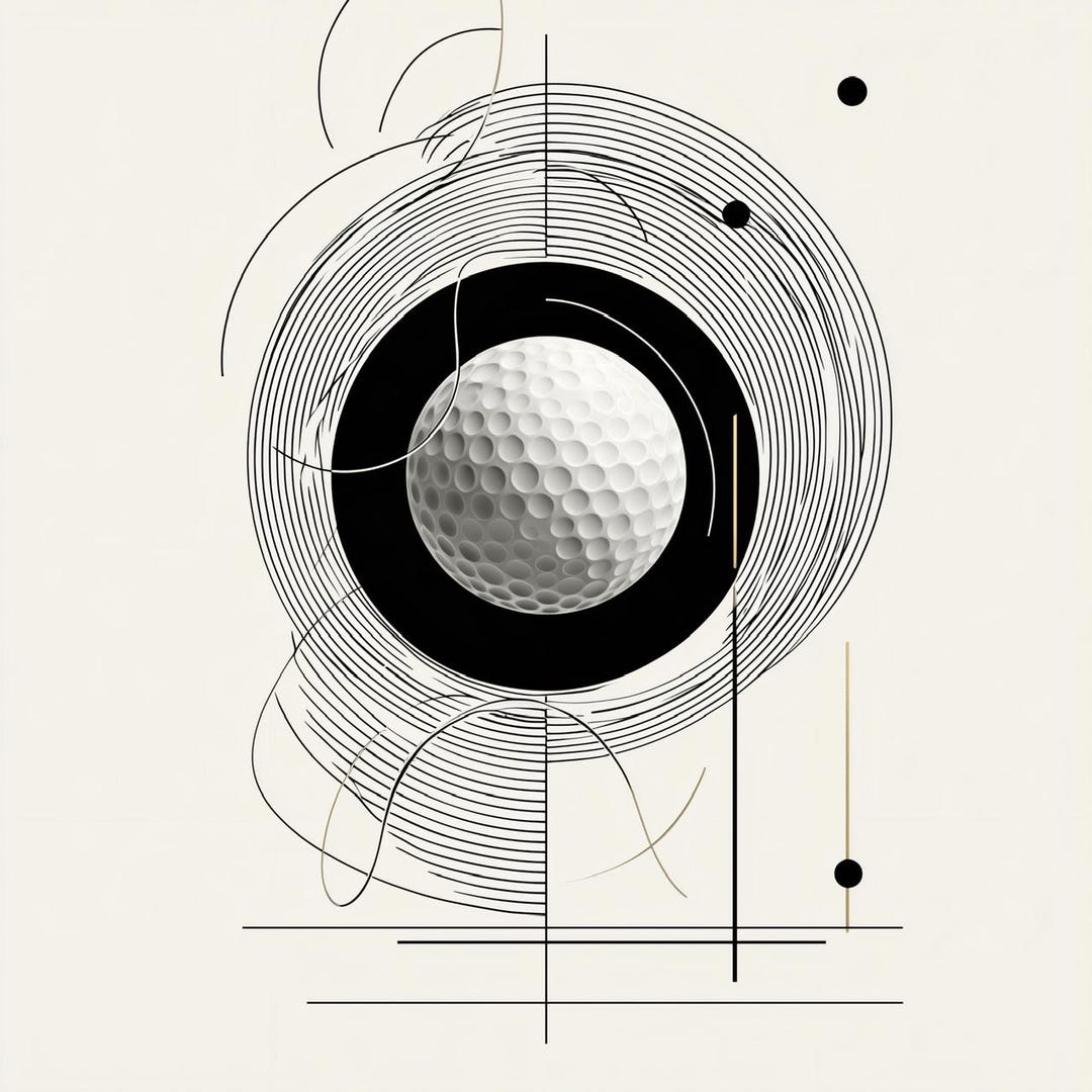 Geometric Golf Ball Design , Posters, Poster Print, Wall Art Decor ...