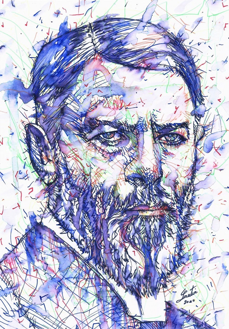 MAX WEBER Watercolor and Ink Portrait POSTER Various Sizes - Etsy