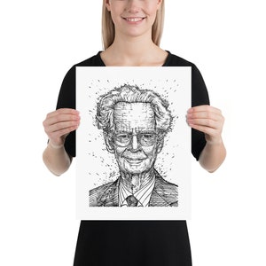 B. F. SKINNER Ink Portrait - POSTER - Various Sizes Available! Art ...