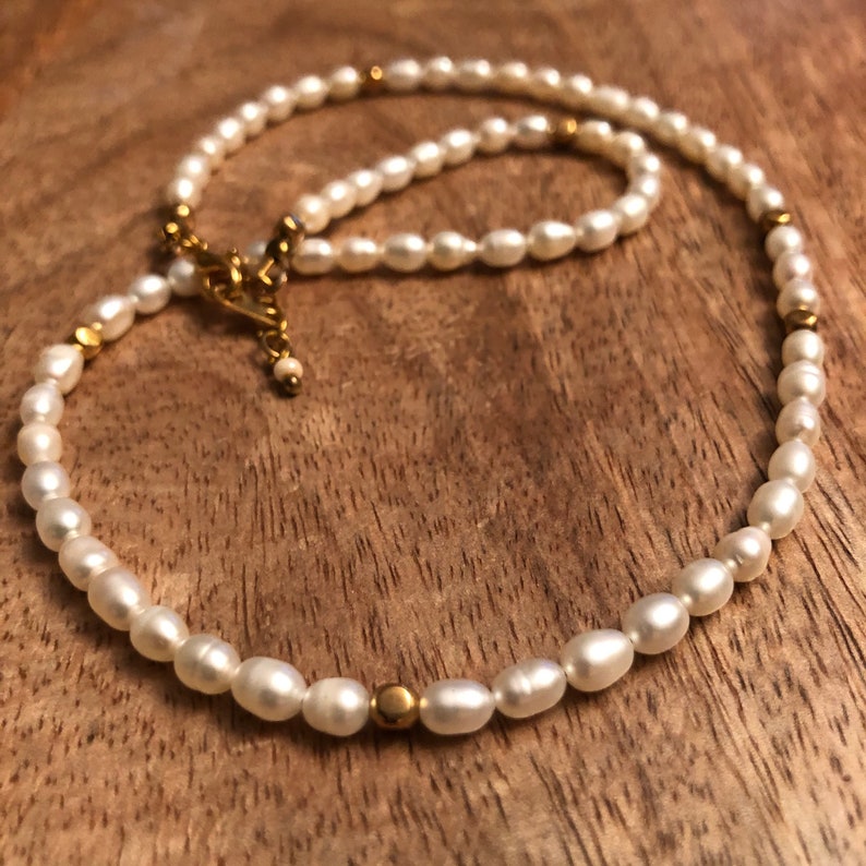 Freshwater Pearl Necklace Pearls Tiny Pearls Mini Pearls Small