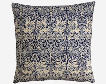 WILLIAM MORRIS Design Brer Rabbit in the Blue Colourway,1 Cushion Cover ...