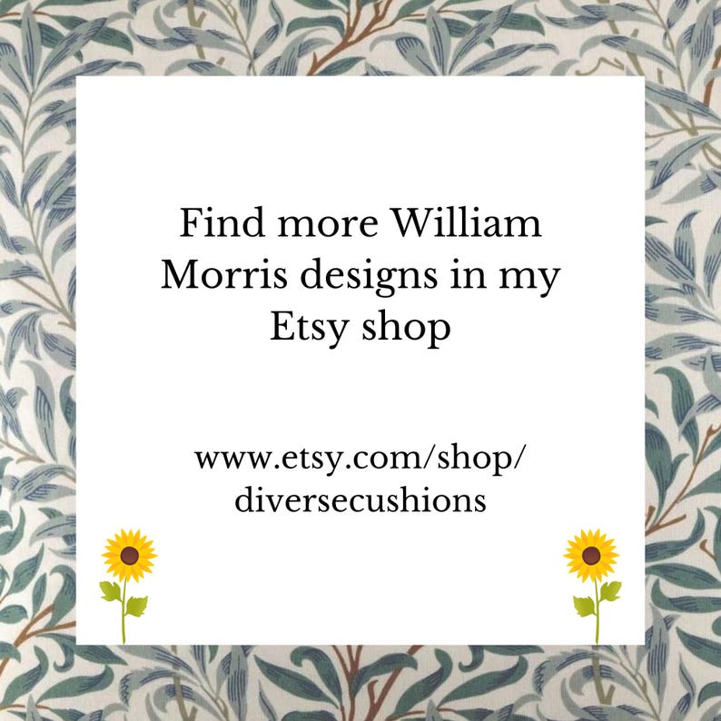 William Morris Willow Bough Cushion Pillow Cover Leaf Print Victorian ...