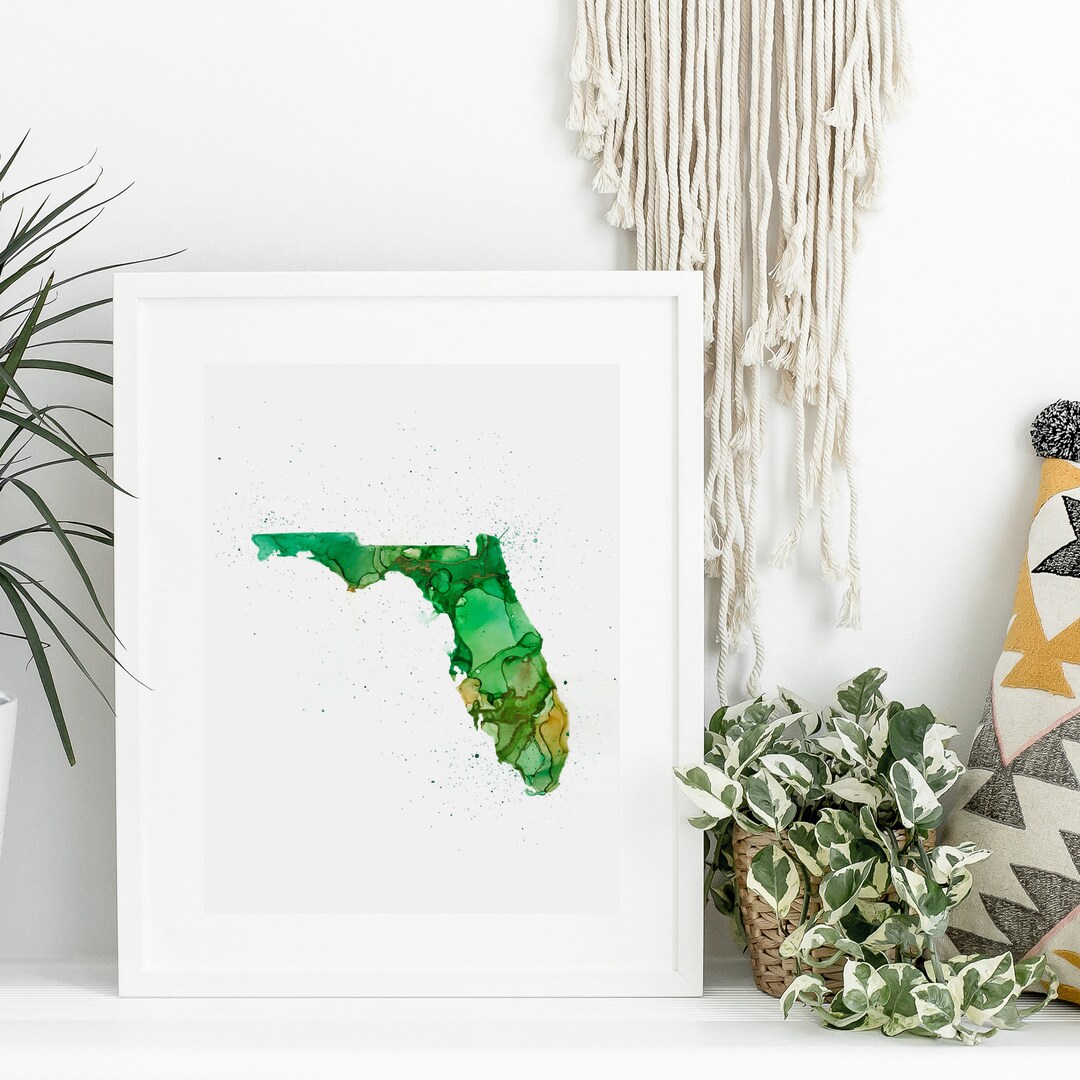 Florida State Print - Etsy