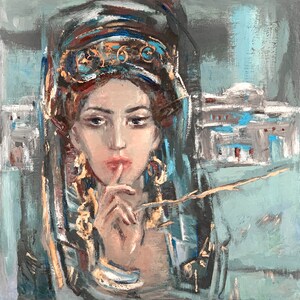 Medea Original Painting Oil on Canvas Impasto Painting Gray | Etsy