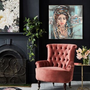 Medea Original Painting Oil on Canvas Impasto Painting Gray | Etsy