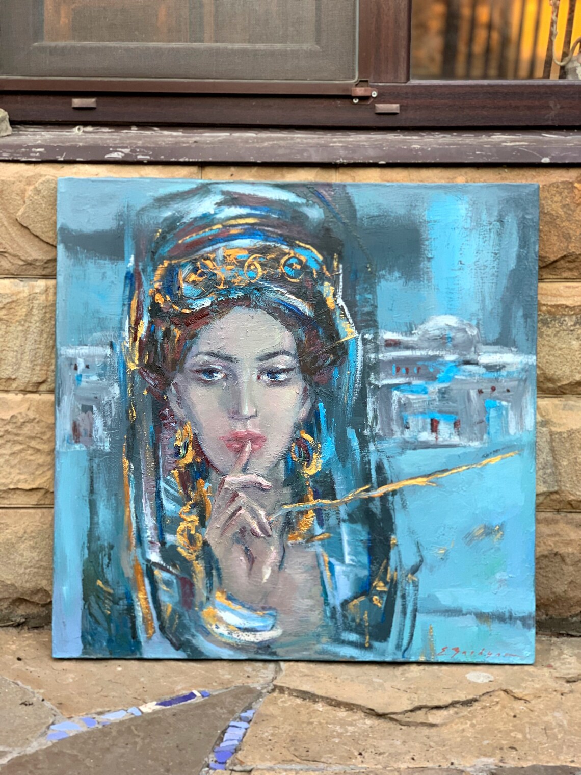 Medea Original Painting Oil on Canvas Impasto Painting Gray | Etsy