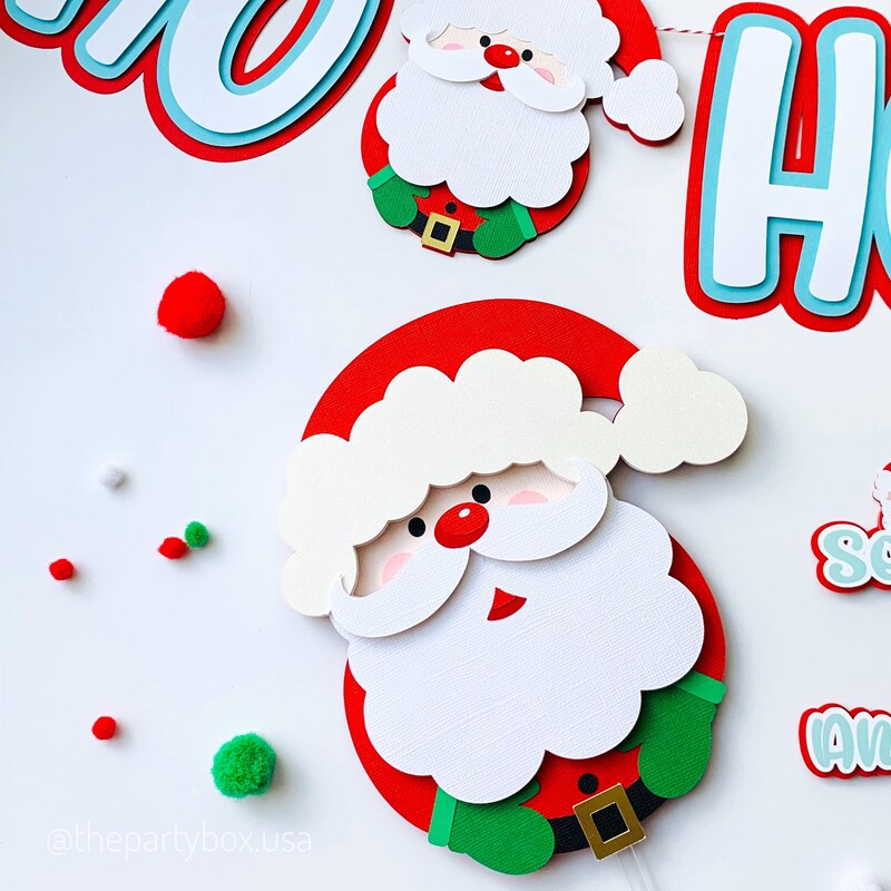 Santa Cake Topper - Etsy