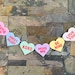 Conversation Hearts Banner Valentines Day Party Decor Hearts Garland ...