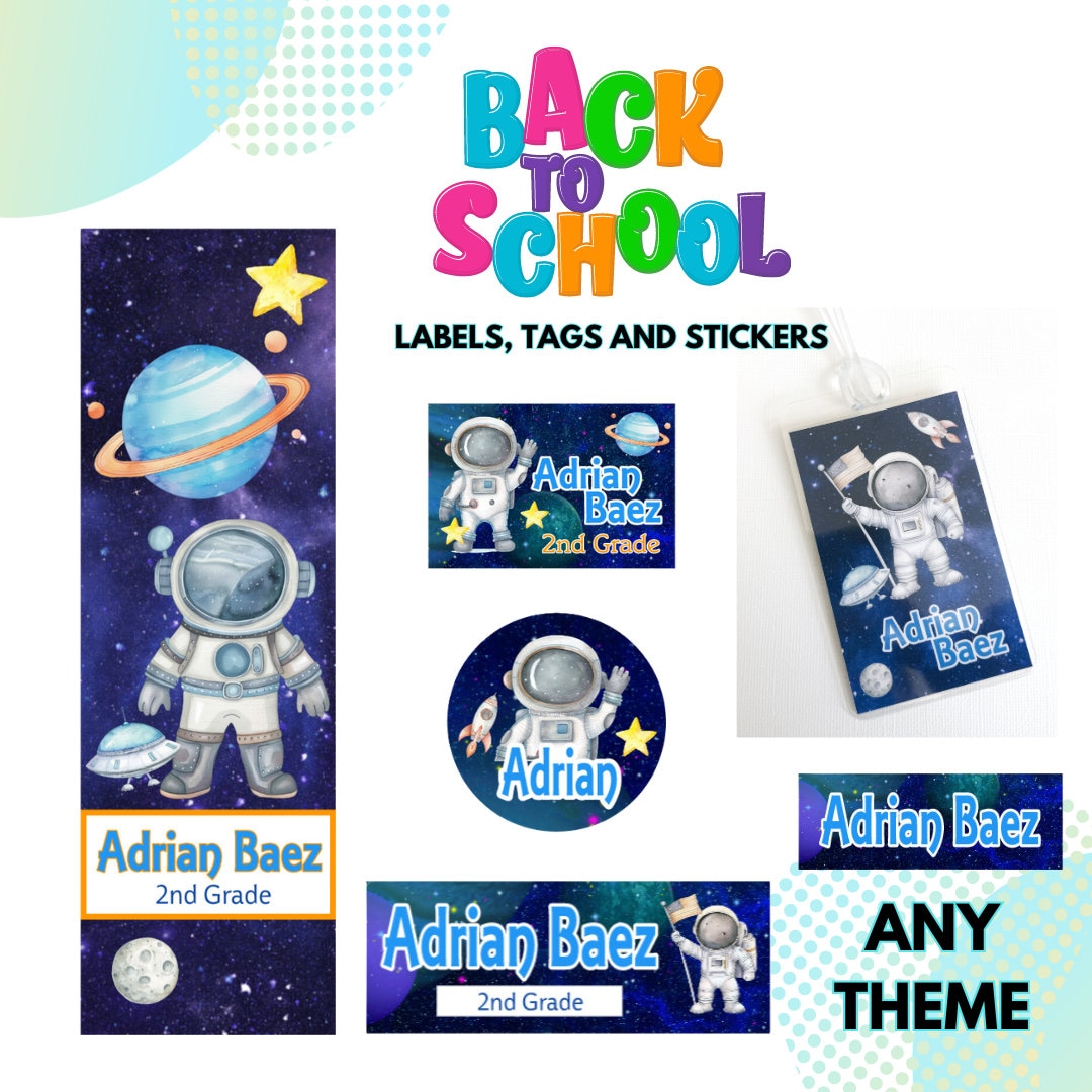 Back to School Labels and Stickers Kit Back to School Kids Name ...