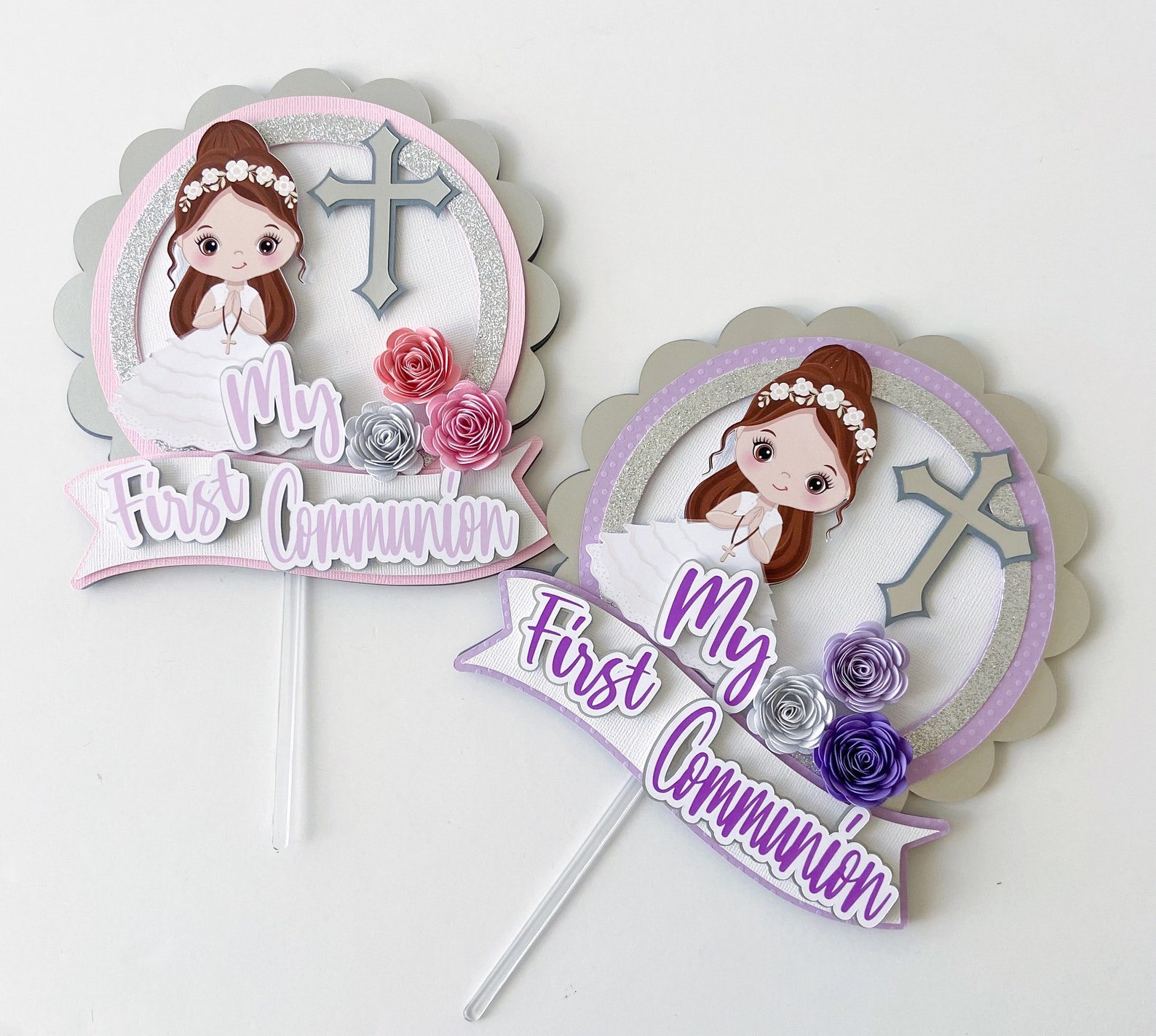Holy Communion Cake Topper First Communion Cake Topper Religious Girl ...