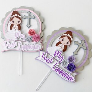 Holy Communion Cake Topper First Communion Cake Topper Religious Girl ...