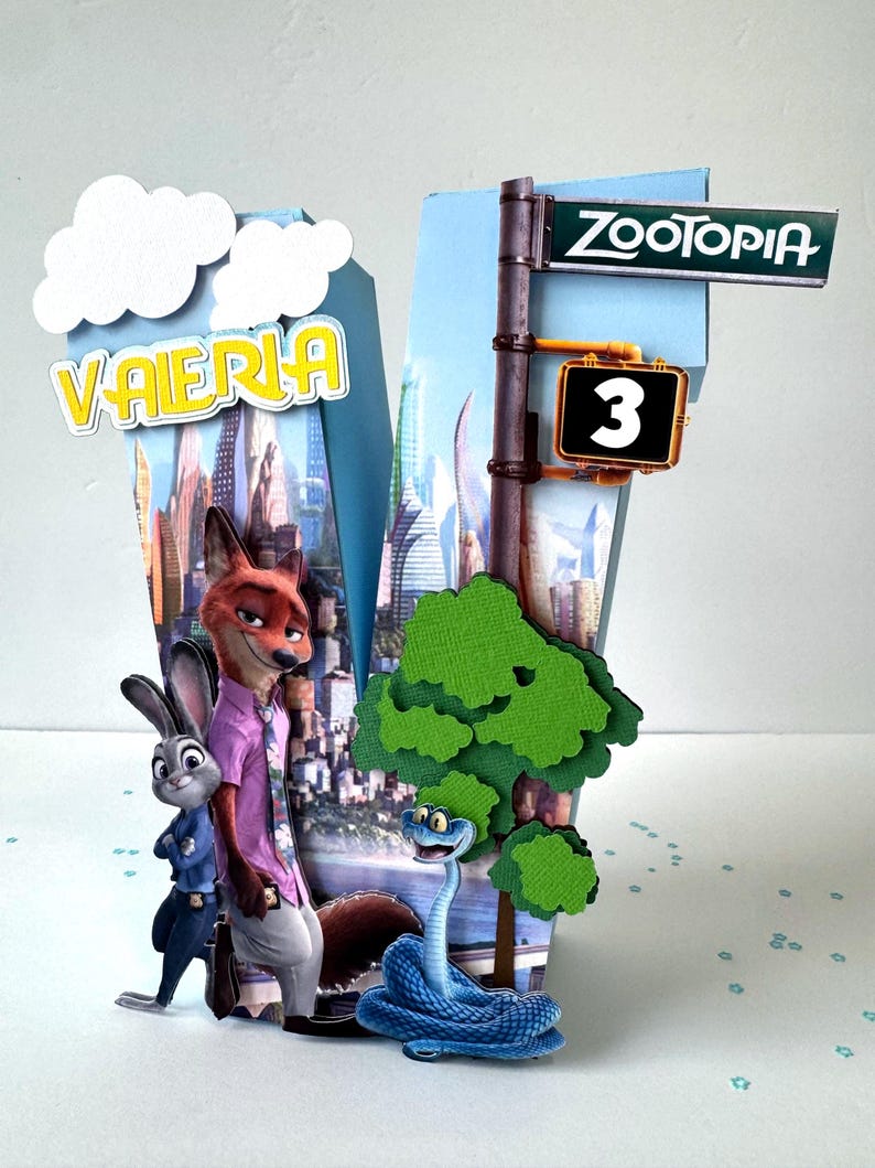 Zootopia 3D Letter, Zootopia 2 Theme Party Decorations - Etsy