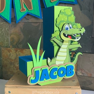Alligator 3D Letter, Alligator Birthday Party Decorations, Alligator ...