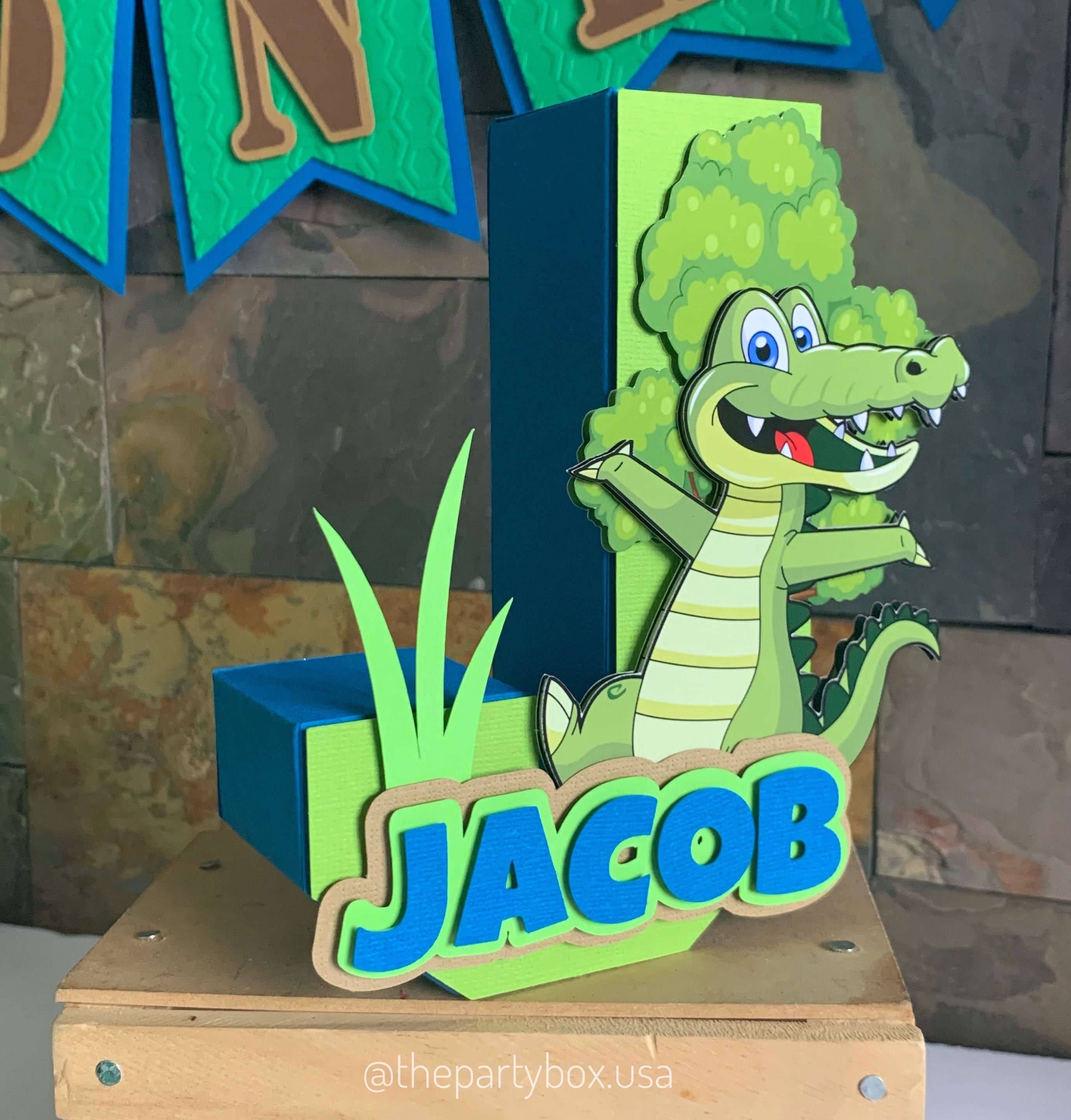 Alligator 3D Letter, Alligator Birthday Party Decorations, Alligator ...