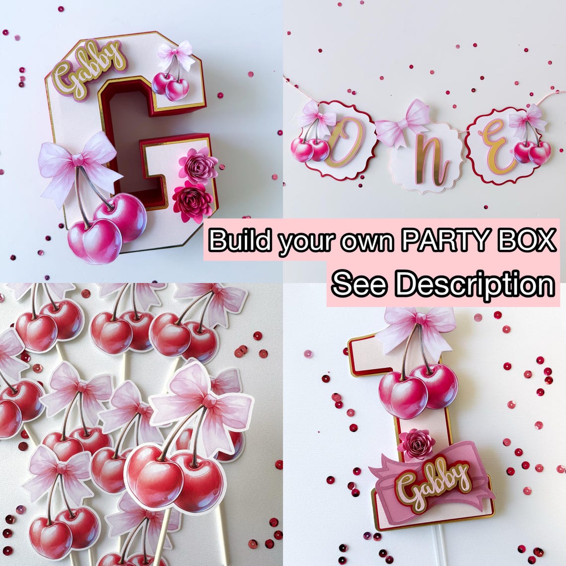 Coquette Cherry 3d Letter Cherry Theme Party Decorations Coquette Theme ...
