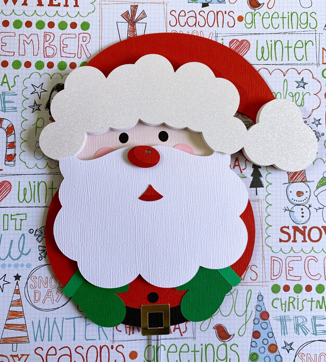 Santa Claus Cake Topper Christmas Cake Topper Christmas - Etsy