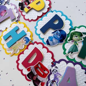 Inside Out Birthday Banner Inside Out Party Decorations Happy Birthday ...